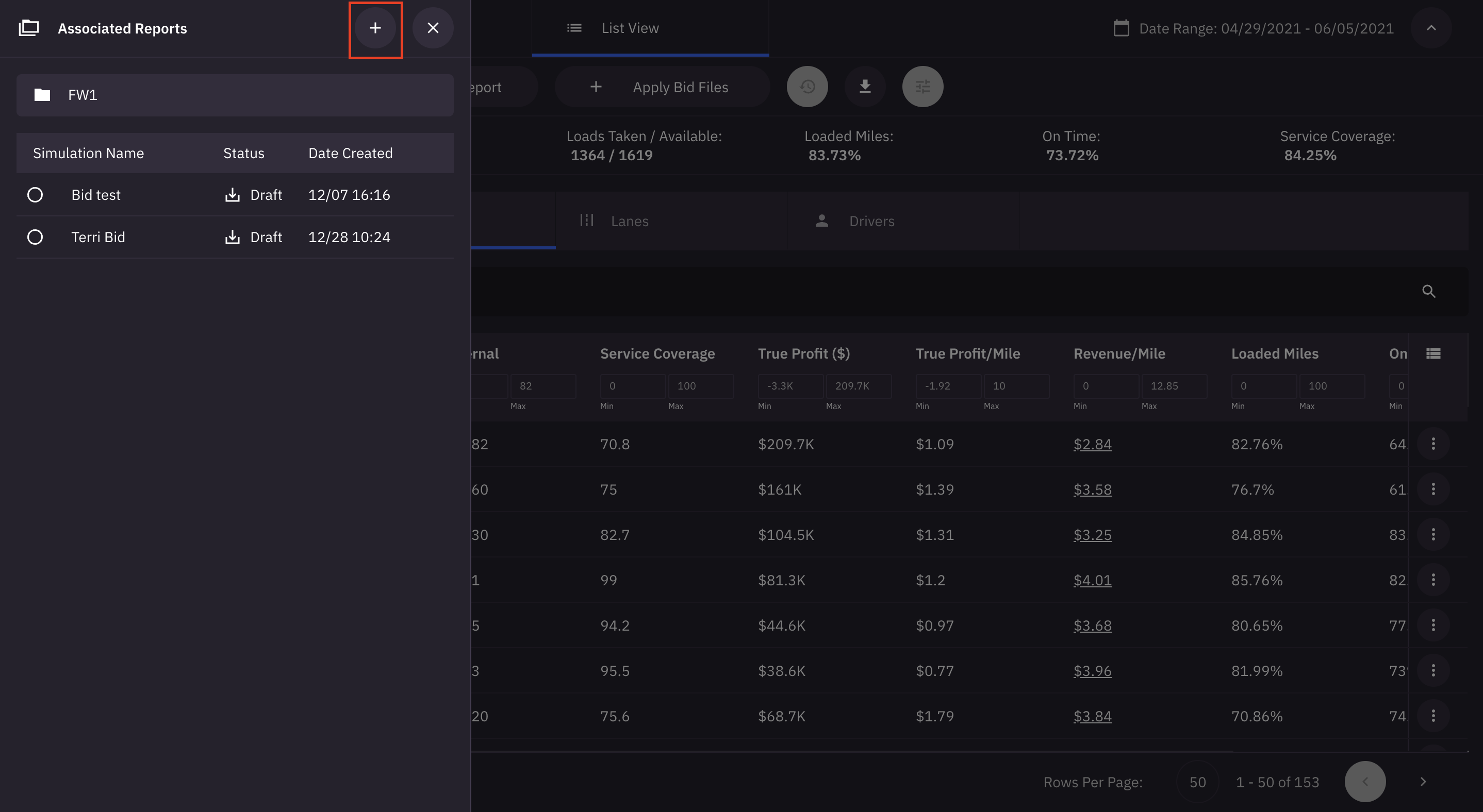 Create a New Simulation – Optimal Dynamics
