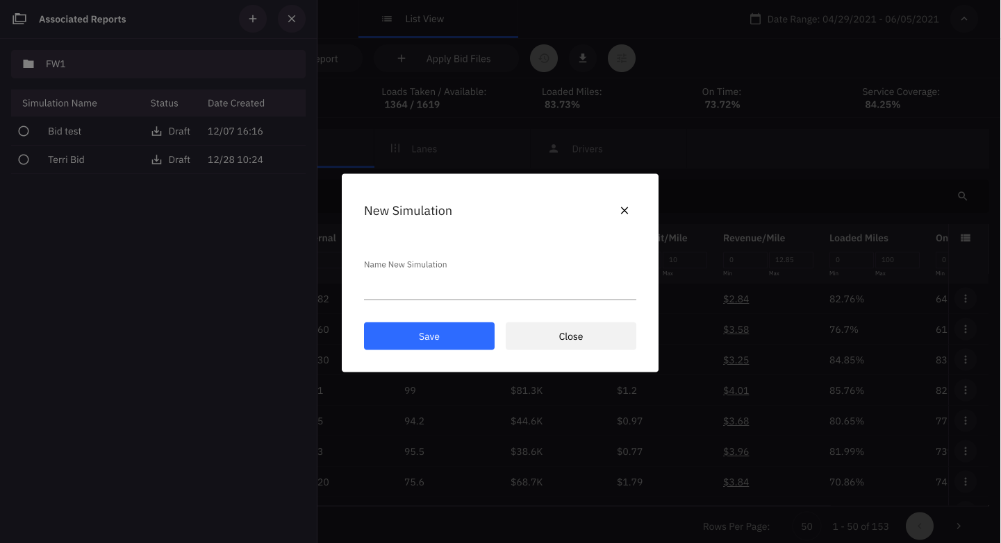 Create a New Simulation – Optimal Dynamics