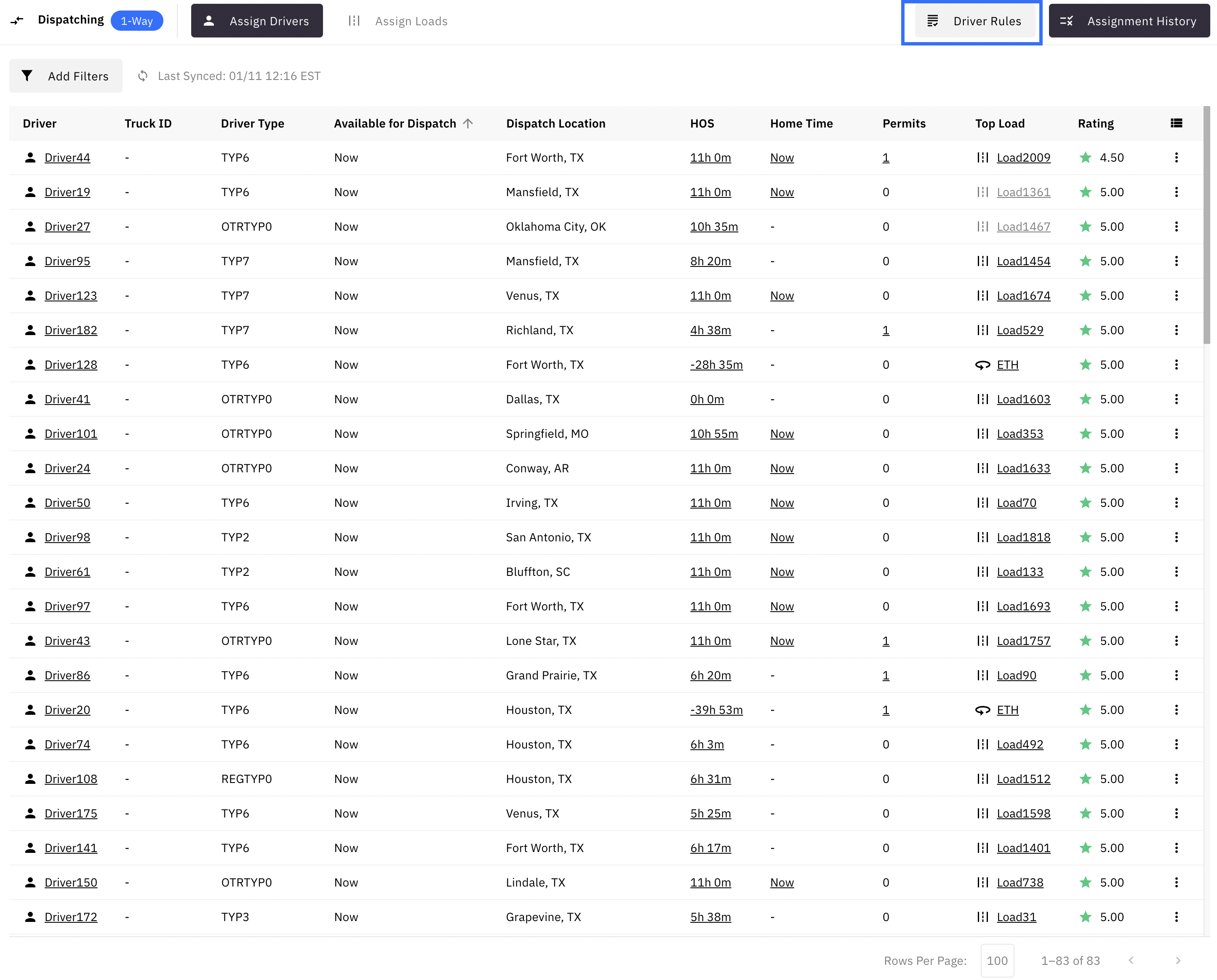 Create A Driver Dispatching Rule Optimal Dynamics 