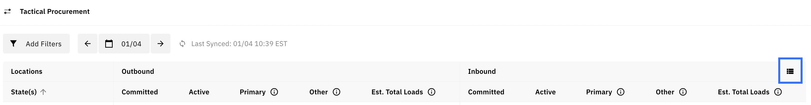 Set a Custom View in Tactical Procurement – Optimal Dynamics