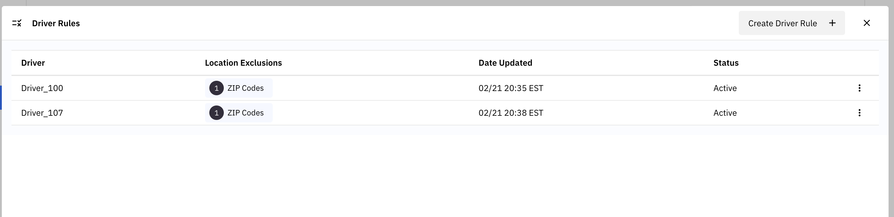 Create a Driver Preference Dispatch Rule – Optimal Dynamics